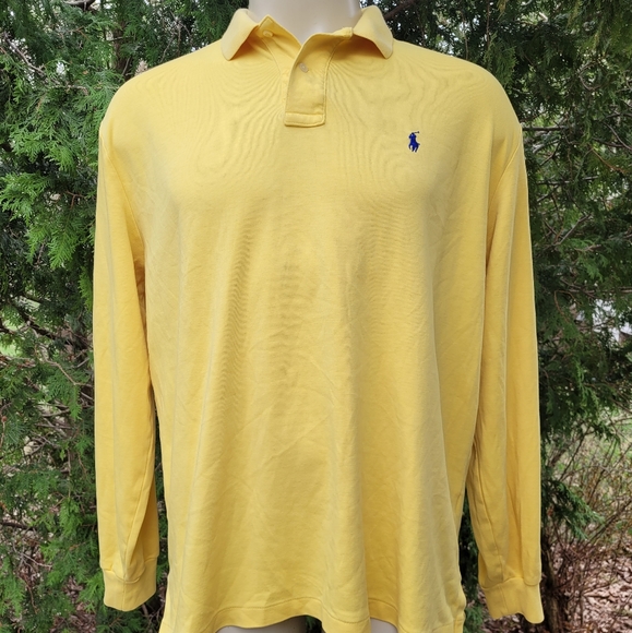 Polo Ralph Lauren | Shirts | Polo Ralph Lauren Yellow Long Sleeve Polo ...